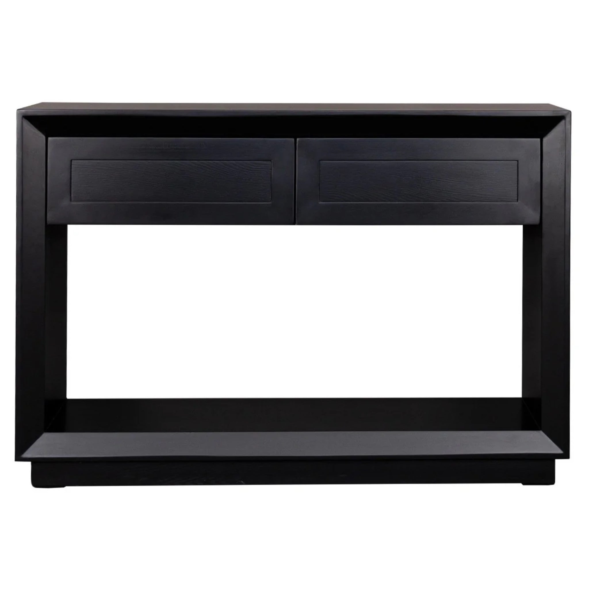 Balmain Small Two Drawer Open Console Table - Black – Alfresco Collective