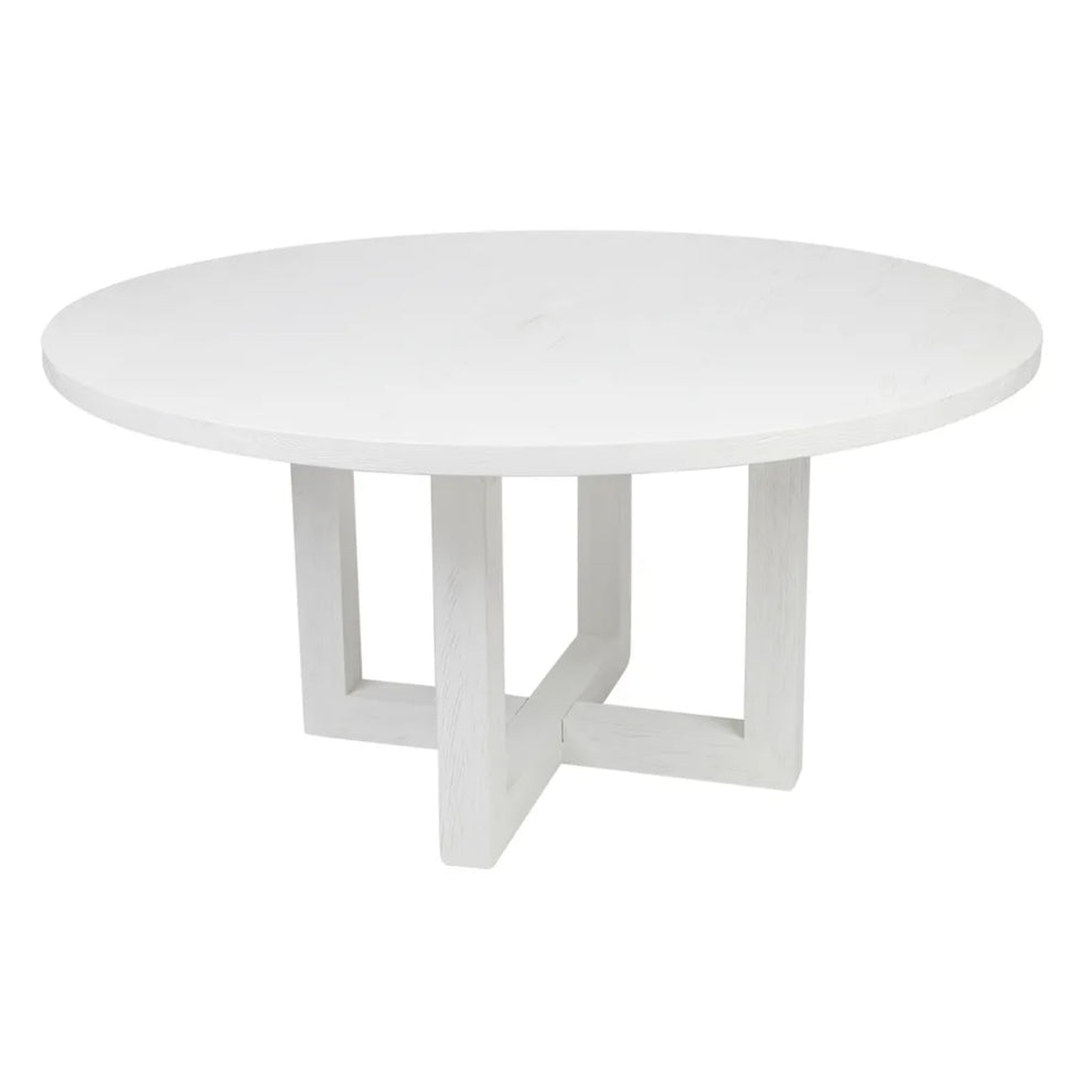 Leeton 1.5m Oak Round Dining Table - White – Alfresco Collective