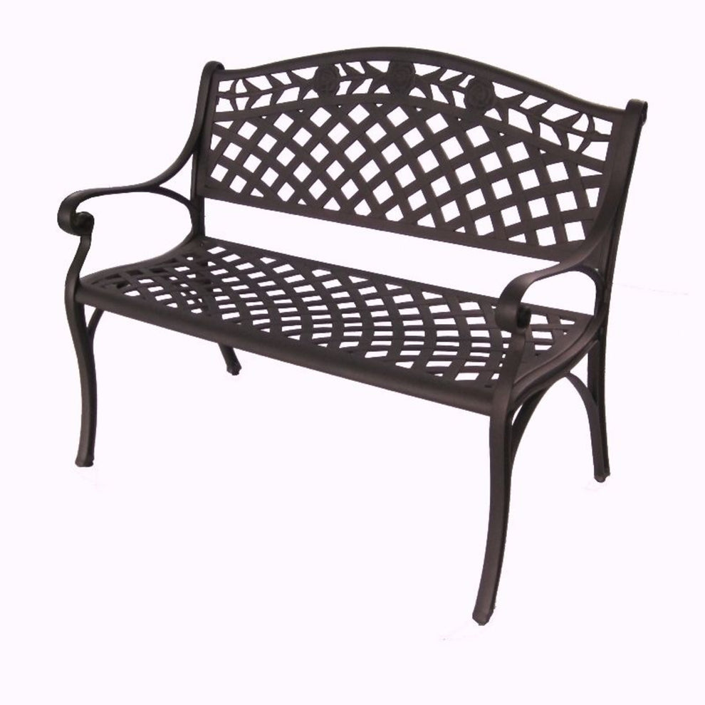 Melissa Cast Aluminium Outdoor Bench – Alfresco Collective