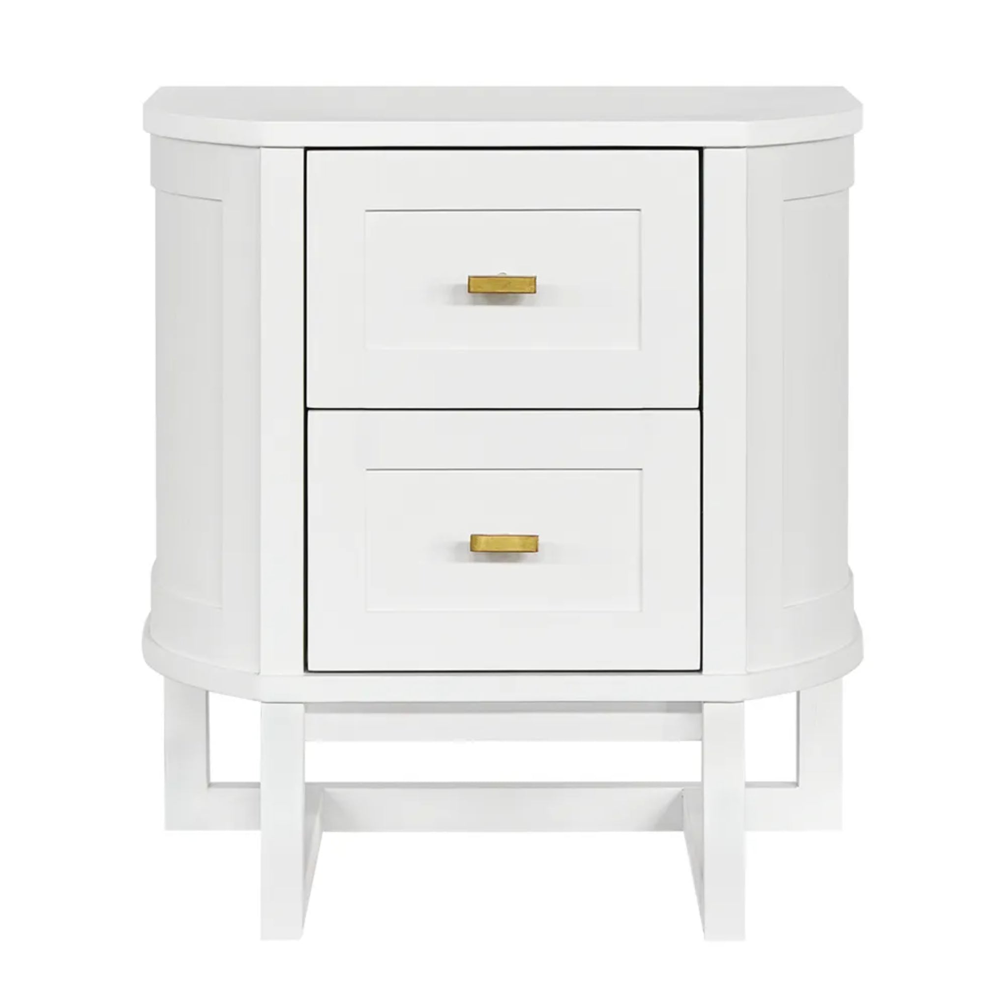 Theodore Small Demilune Bedside Table - White – Alfresco Collective