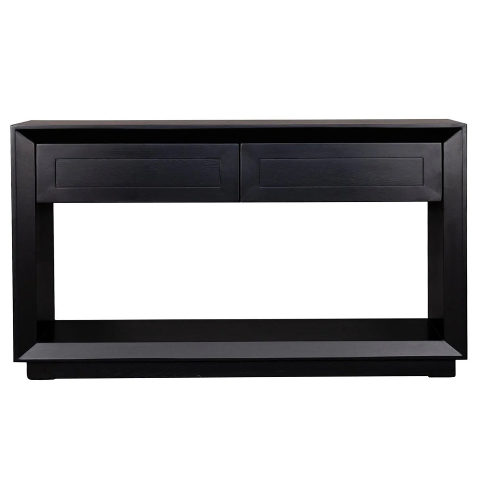 Balmain Large Two Drawer Open Console Table - Black – Alfresco Collective