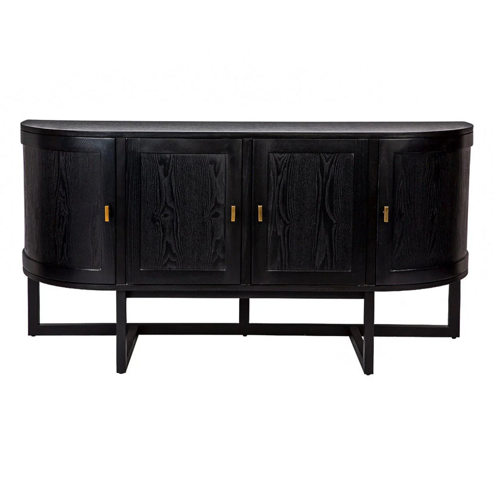 Theodore Curved Silhouette Sideboard Buffet Table - Black – Alfresco ...